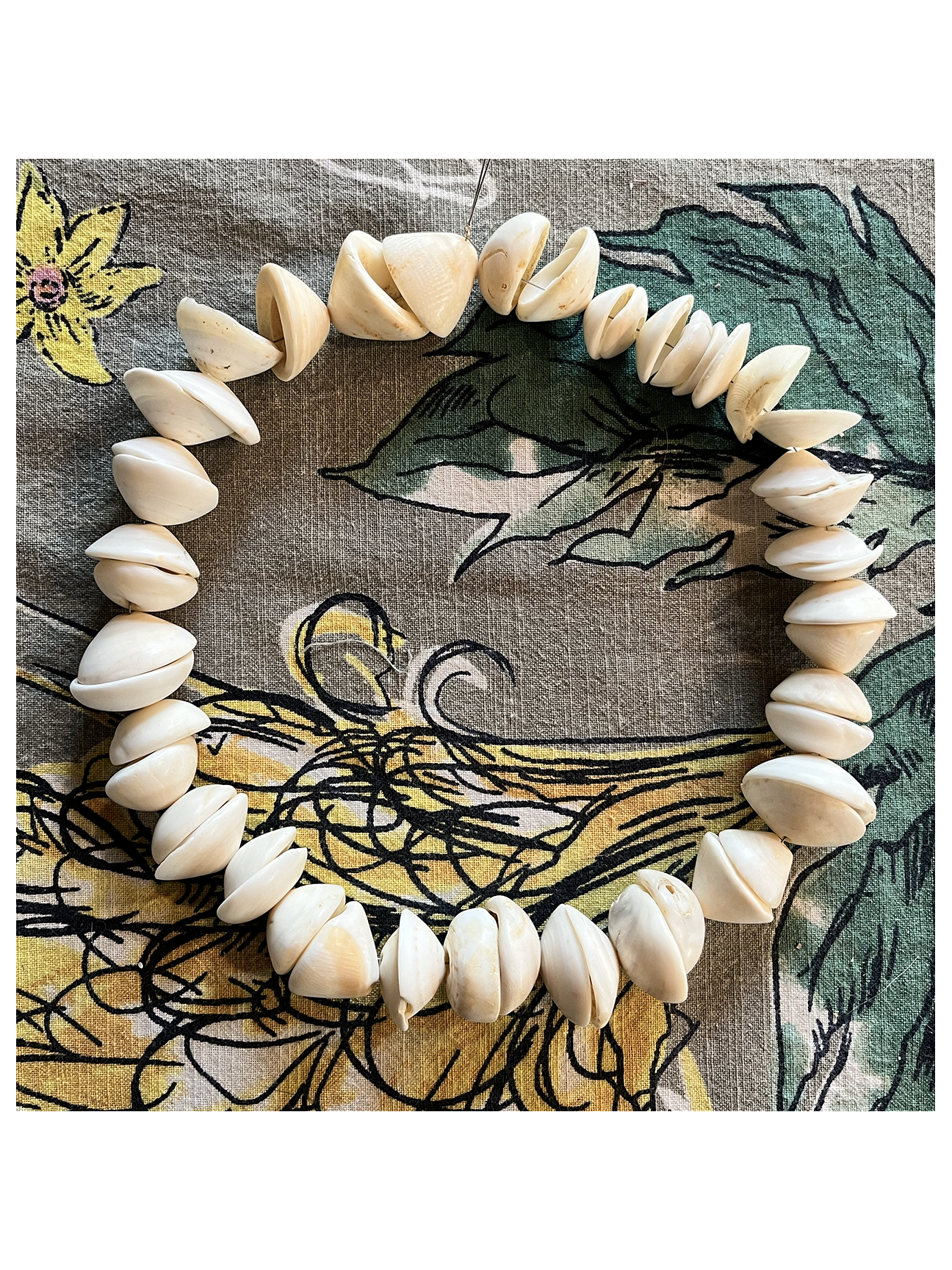 Strand of antique Mauritanian Conus shell beads | susanmalcikATX